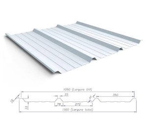 Telha Metálica Trapezoidal - Nova Caledônia
